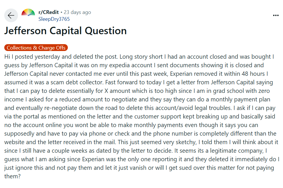 How To Resolve Debt With Jefferson Capital