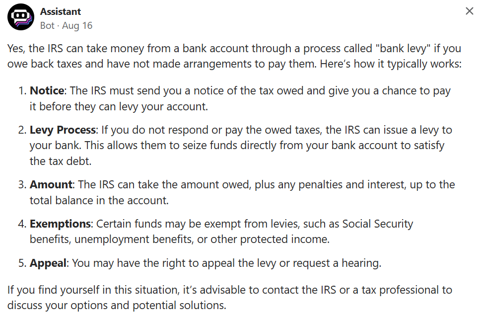 What Assets Can The IRS Take From You? - CuraDebt