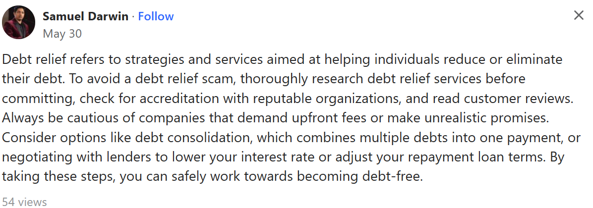 5 Signs To Identify A Debt Relief Scam - CuraDebt
